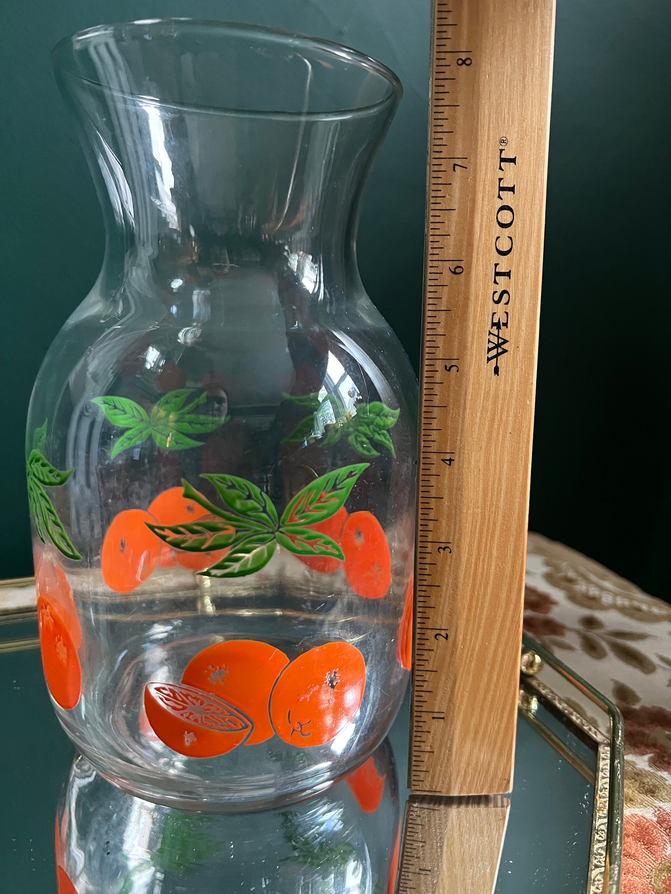 Vintage Orange Juice Pitcher With 3 Matching Glasses - Etsy