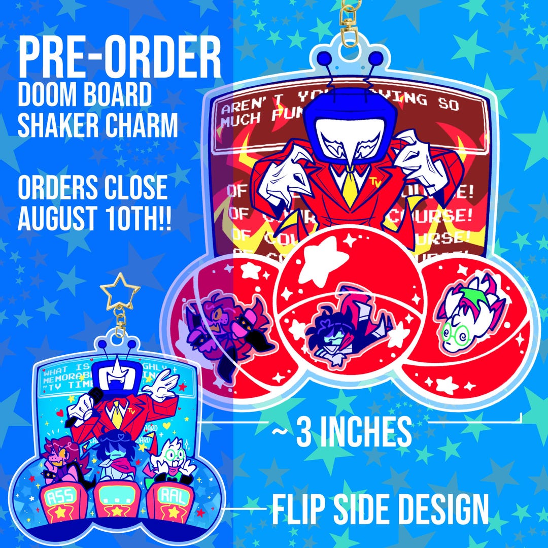 Deltarune 3in Tenna Shaker Keychain (feat. the Fun Gang) - Etsy