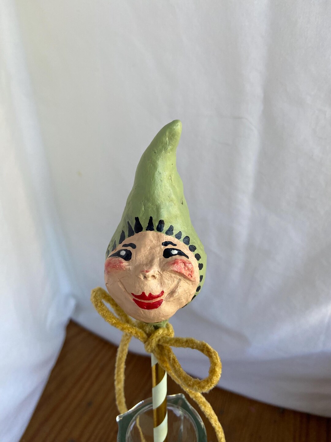 Handmade Paper Mache Shaker Grinch Face - Etsy
