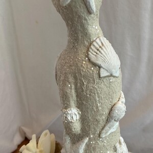 Handmade Paper Mache Coastal Santa With Basket of Shells - Etsy