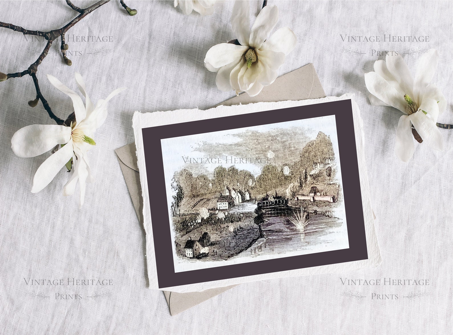 Civil War Era Color Woodcut Etching of Historical 1800s Battle, 19th ...