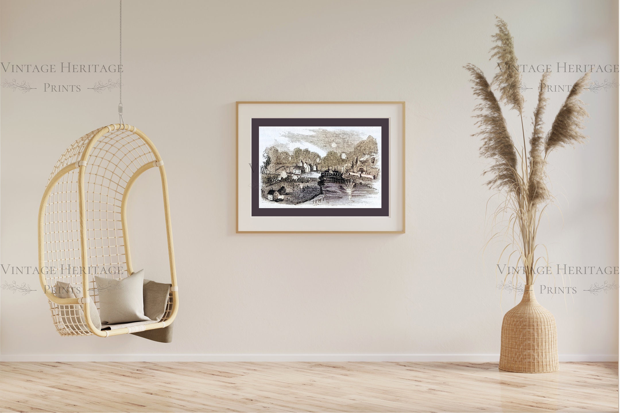 Civil War Era Color Woodcut Etching of Historical 1800s Battle, 19th ...