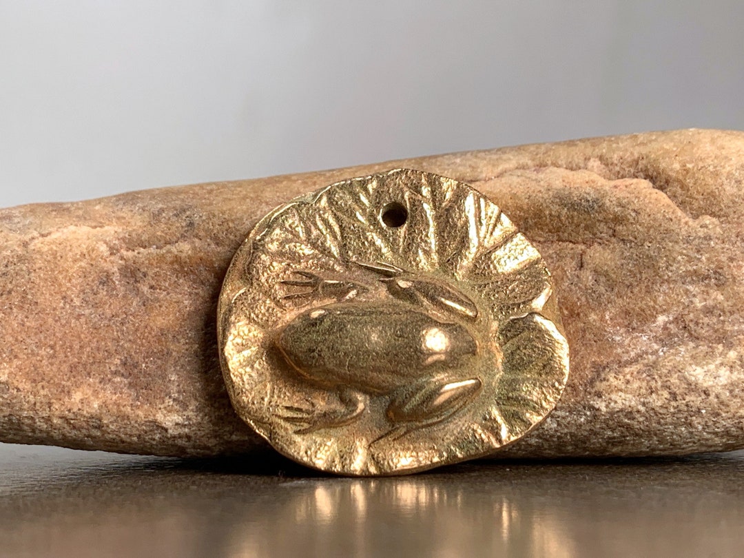 Goldie Bronze Metal Clay Frog Charm or Pendant for Jewelry Designs ...