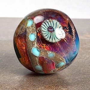 Artist Made Glass Focal Bead for Jewelry Designs, Fire Opal Series With ...