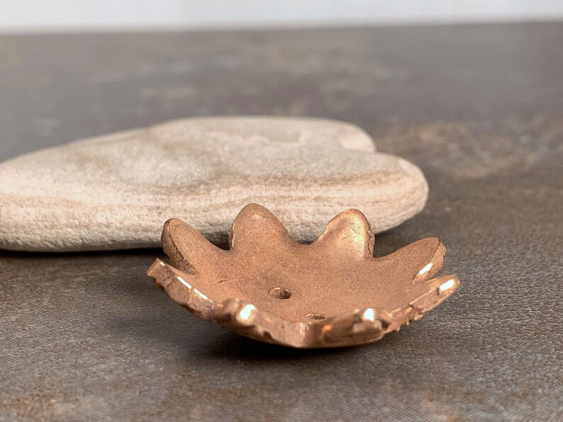 Large 1" Bronze Metal Clay Button in Flower Shape With Flower Pattern ...