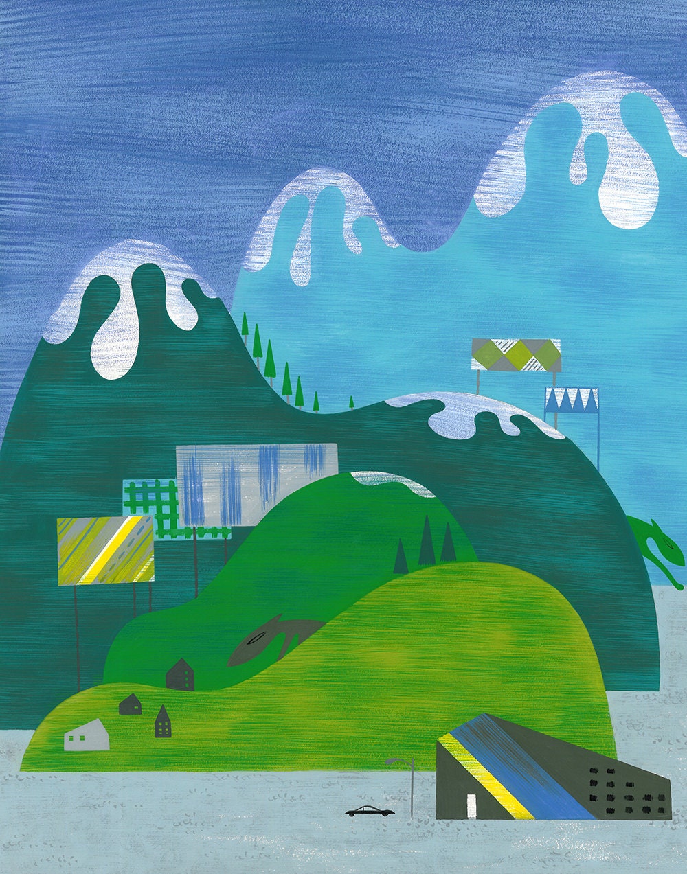 Weekend Home, Art Print, Mountains, 11x14 - Etsy