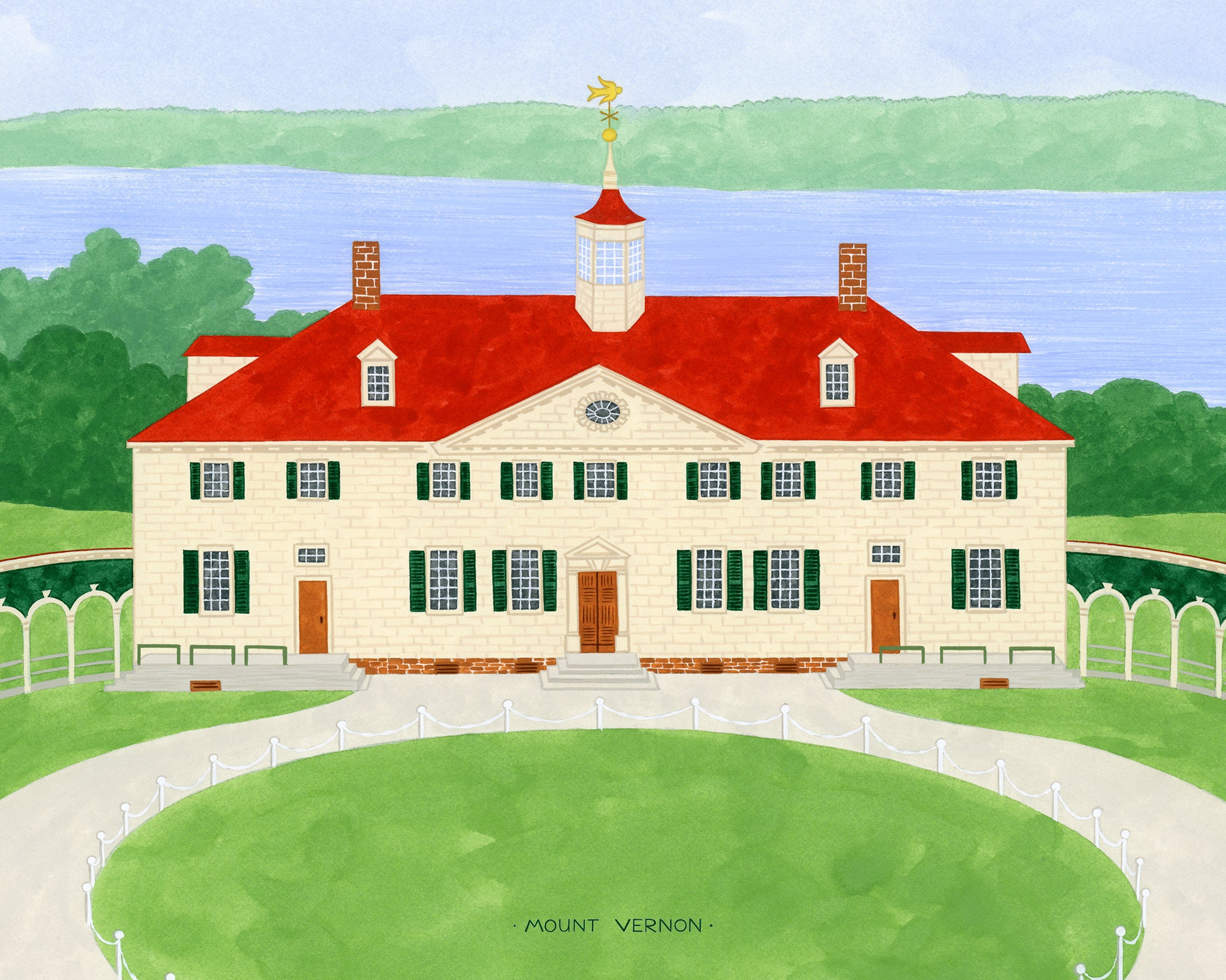 Mount Vernon, Virginia, George Washington, Northern Virginia Print ...