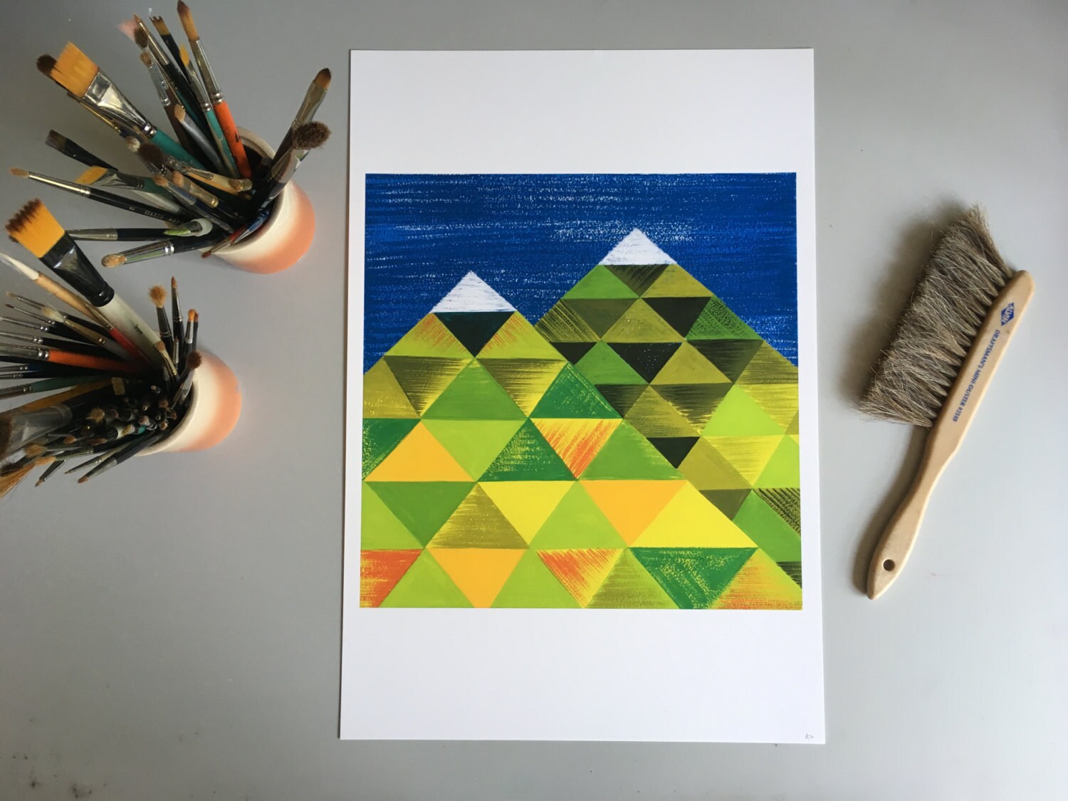 Mountain Triangles 13x19 and 8.5x11 Art Print - Etsy