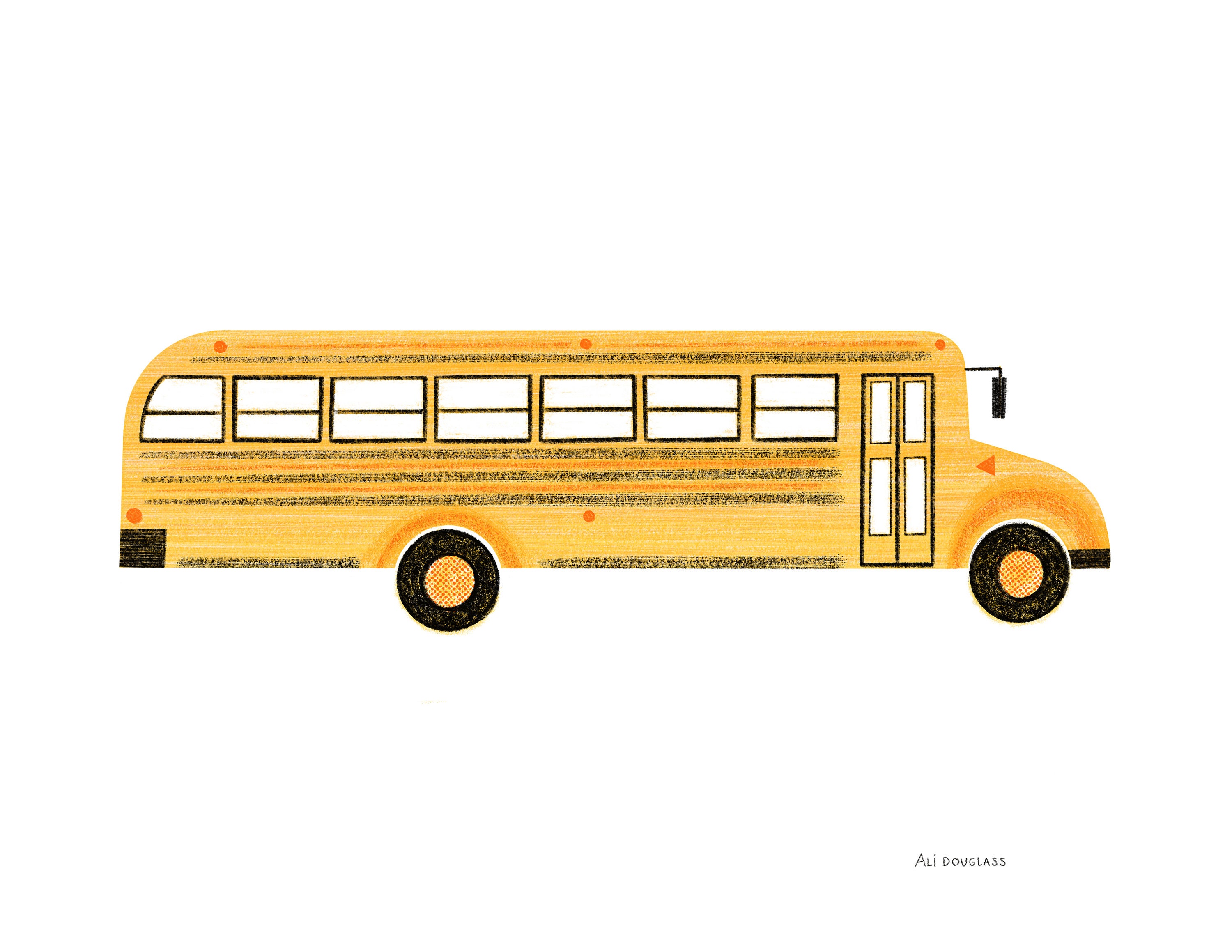 Yellow School Bus Nursery Art Print, Toddler Boy Vehicle Decor ...