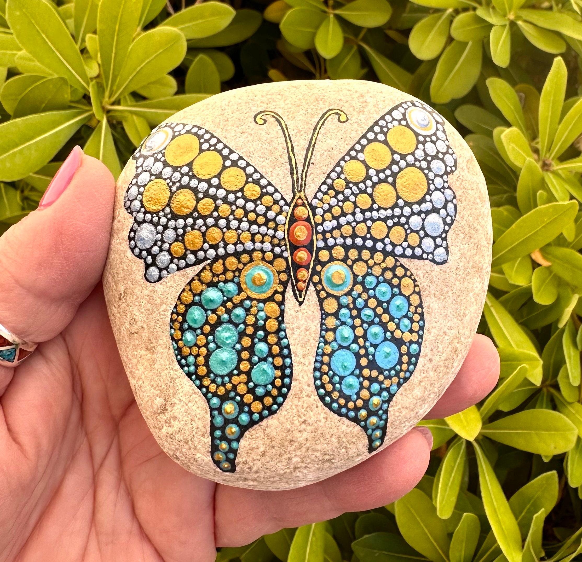 Butterfly Dot Painted Rock | Gifts for Women | Painted Rocks for the ...