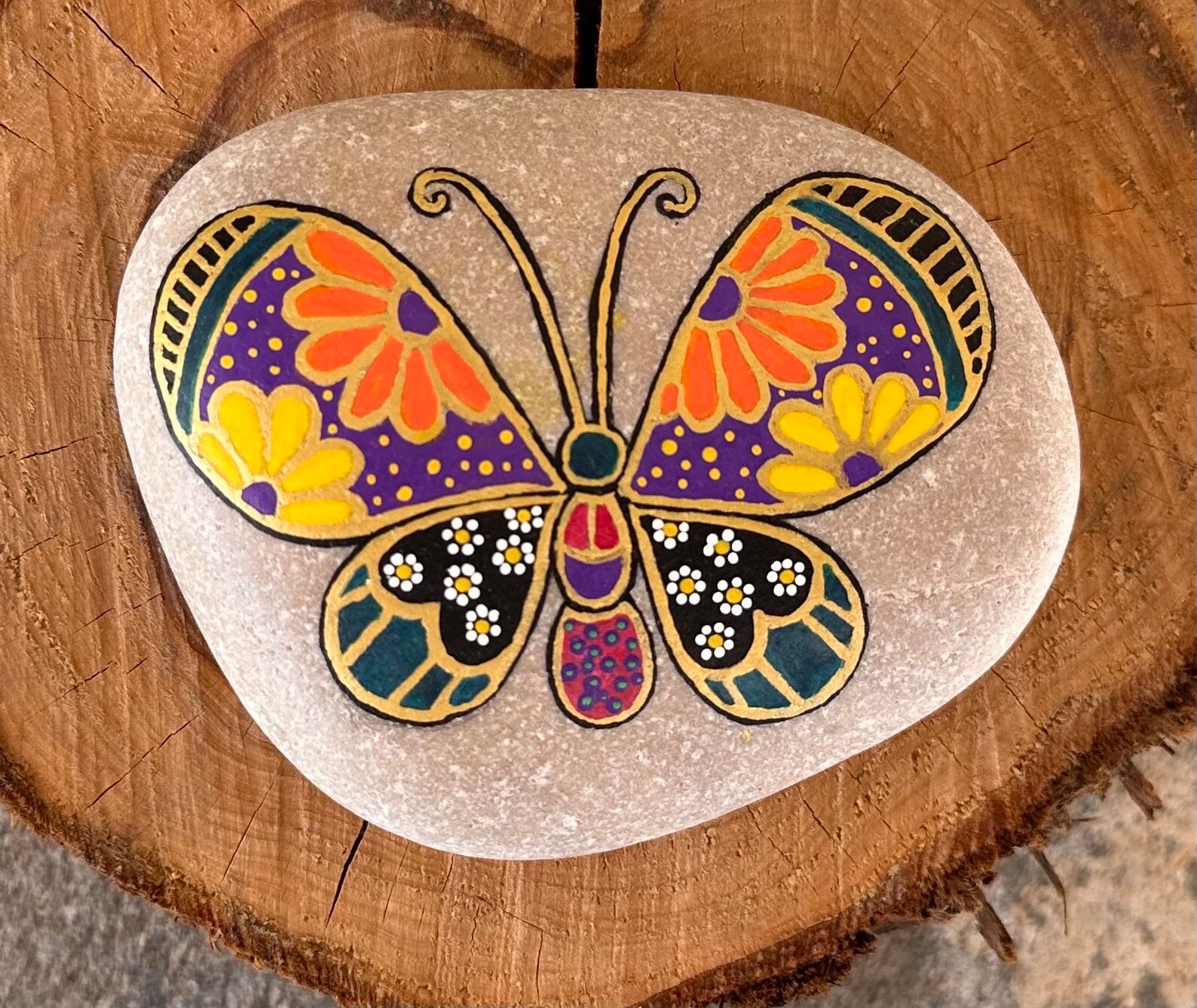 Butterfly Mosaic Painted Rock | Gifts for Women | Painted Rocks for the ...