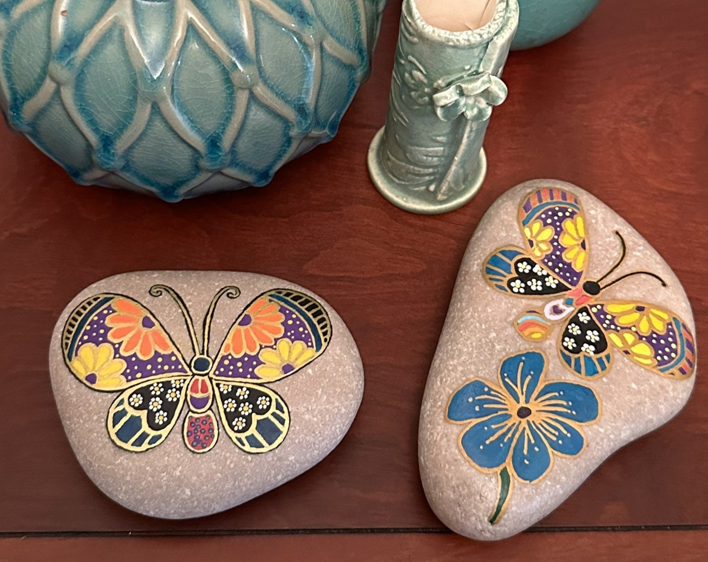 Butterfly Mosaic Painted Rock | Gifts for Women | Painted Rocks for the ...