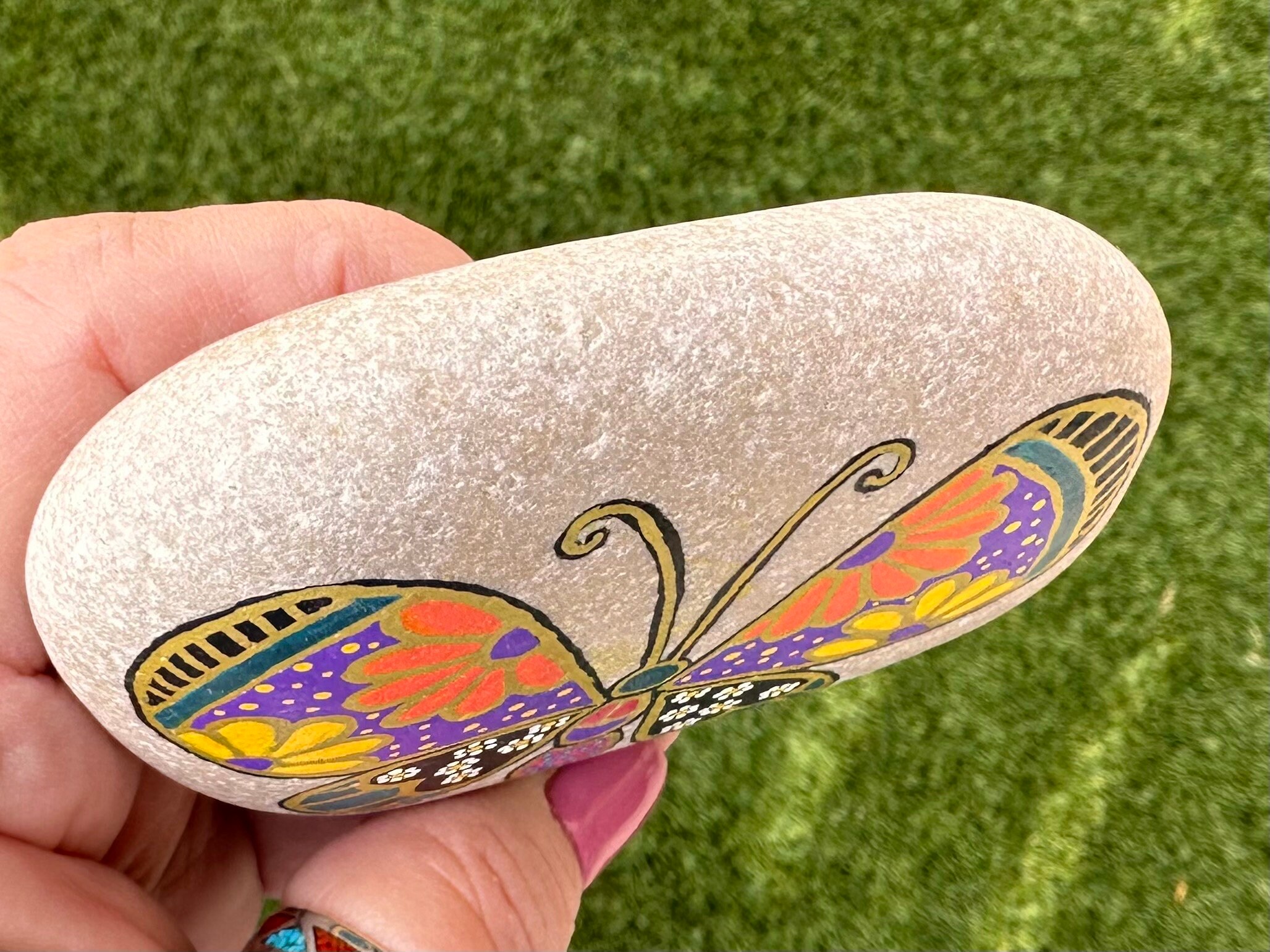 Butterfly Mosaic Painted Rock | Gifts for Women | Painted Rocks for the ...