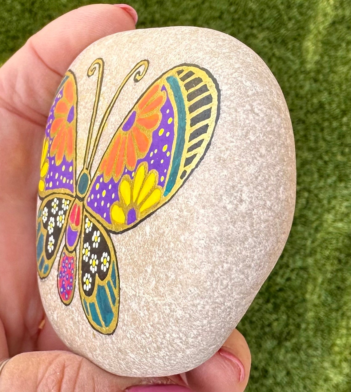 Butterfly Mosaic Painted Rock | Gifts for Women | Painted Rocks for the ...