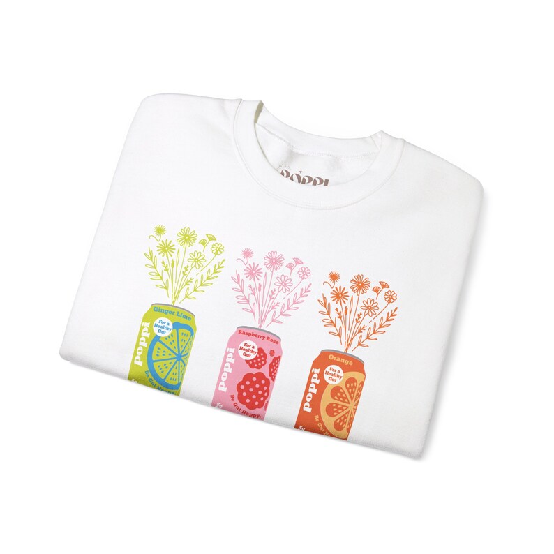 Poppi Soda Sweatshirt, Poppi Soda Crewneck Sweatshirt, Floral ...