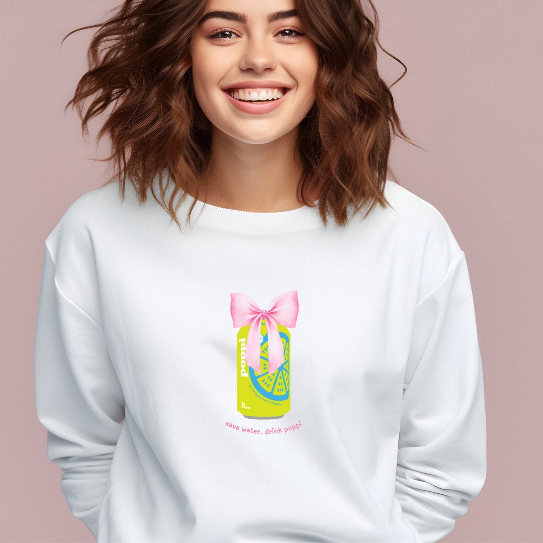Poppi Soda Sweatshirt for Women Trendy Sweatshirt With Bow Casual Gift ...