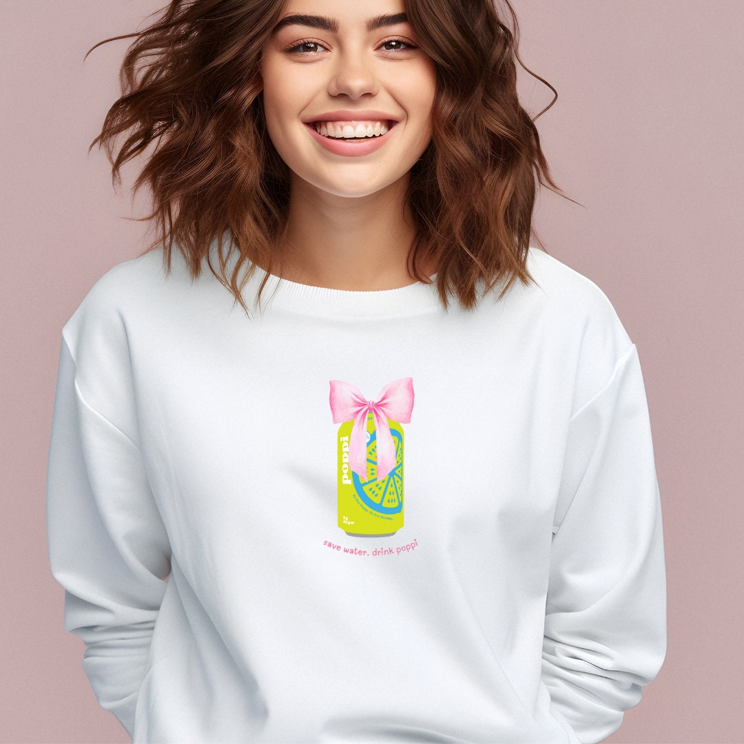 Poppi Soda Sweatshirt for Women Trendy Sweatshirt With Bow Casual Gift ...