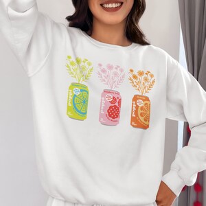 Poppi Soda Sweatshirt, Poppi Soda Crewneck Sweatshirt, Floral ...