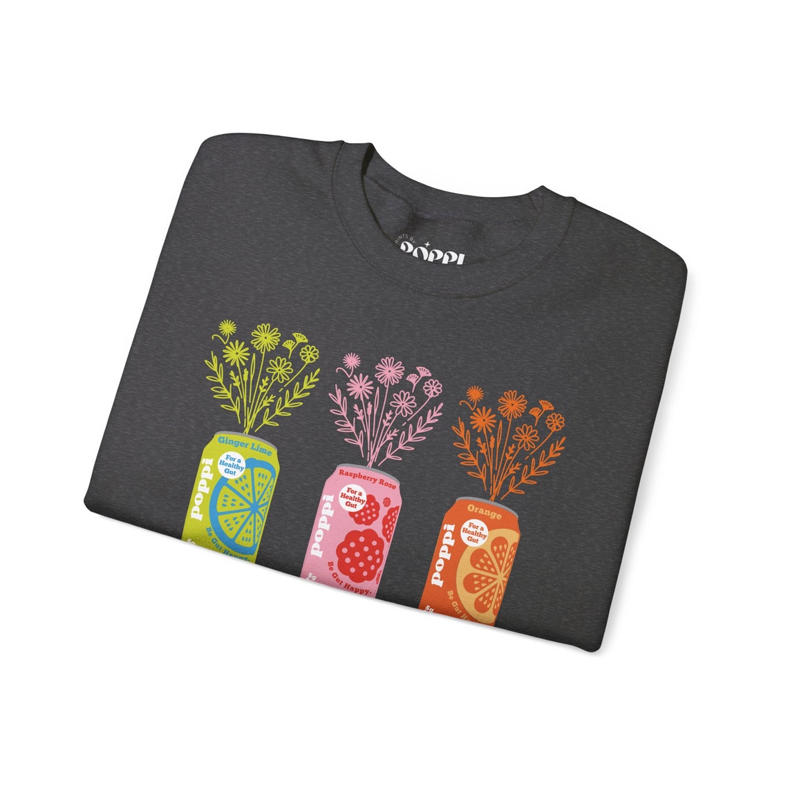 Poppi Soda Sweatshirt, Poppi Soda Crewneck Sweatshirt, Floral ...