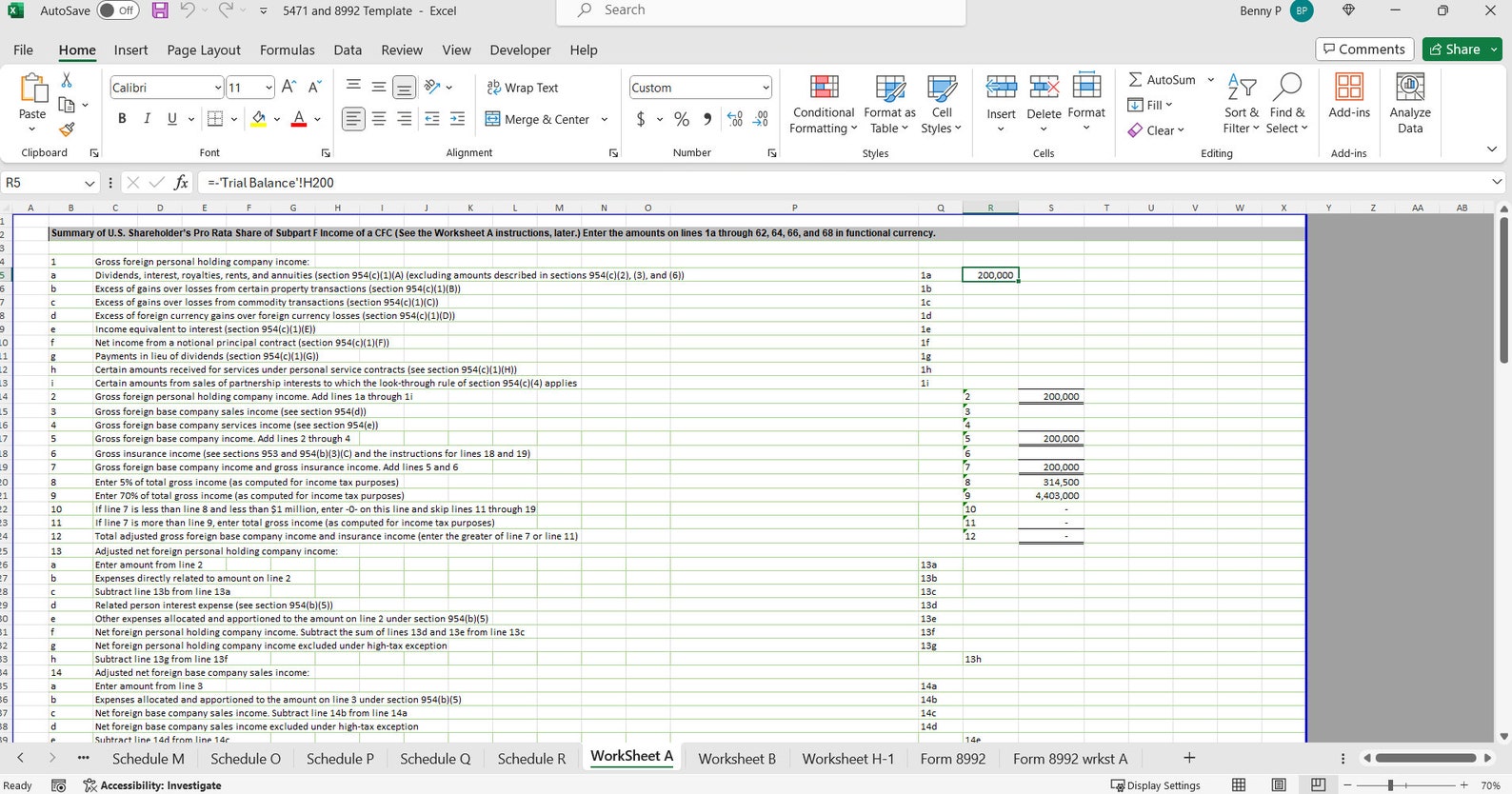 Form 5471 and 8992 Calculation Template - Etsy