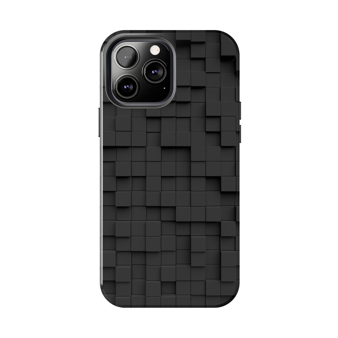 3D Black Squares Case | Unique Design Phone Case | iPhone 15/14/13/12 ...