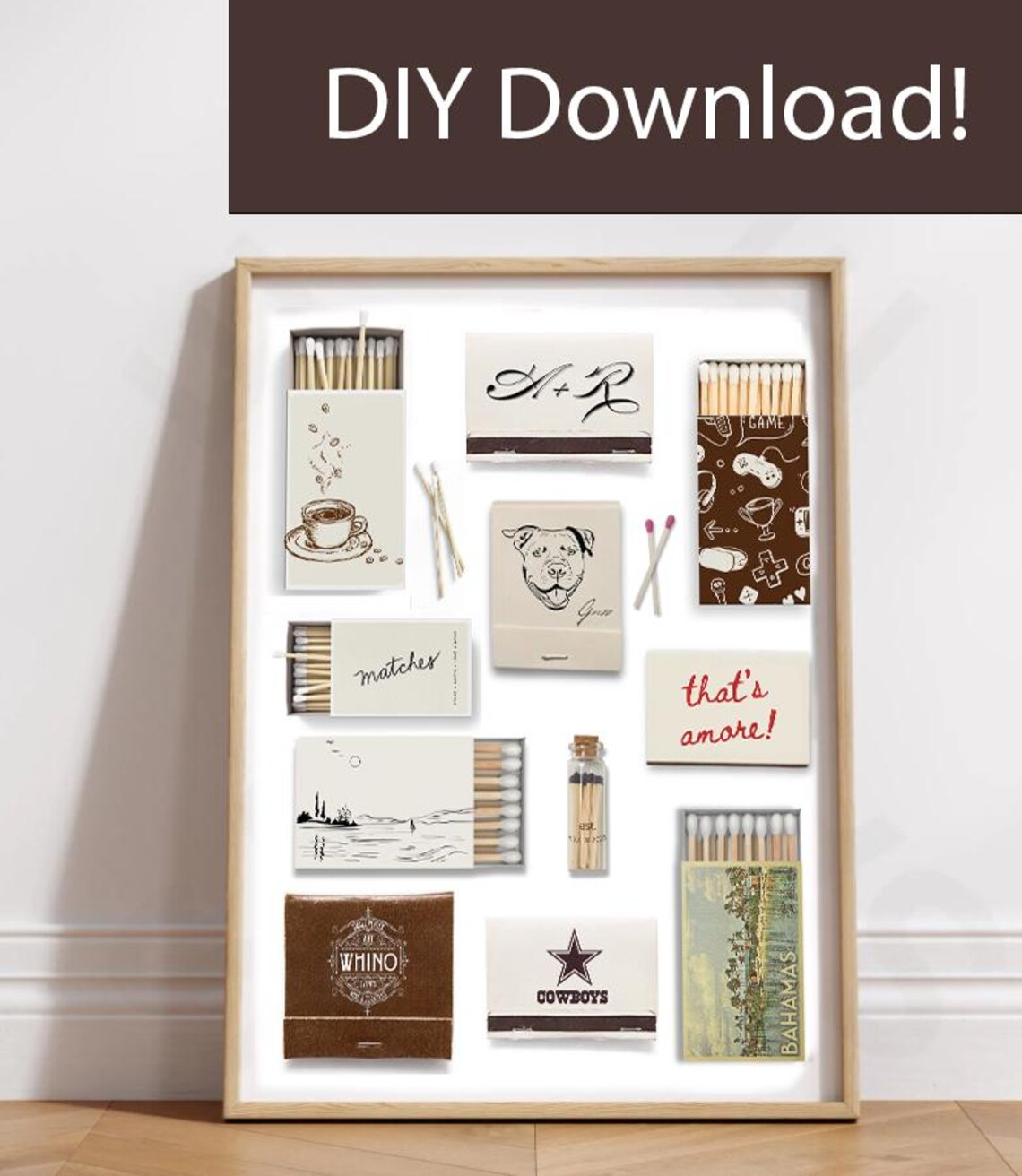 Matchbox Art Template, Blank Matchbox Template, Blank Matchbox Digital ...