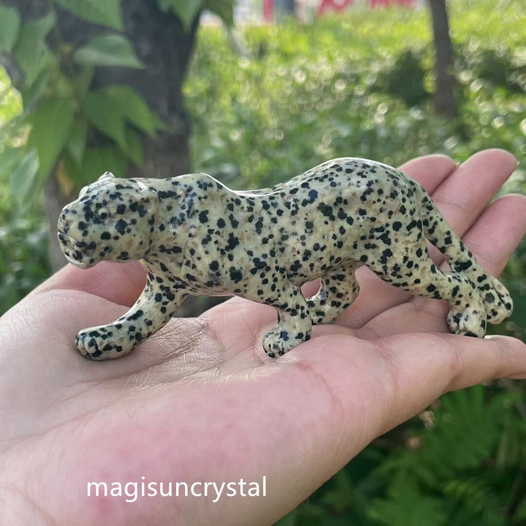 4 Natural Leopard Pattern Quartz Crystal Hand Carved Leopard Skull Gift ...