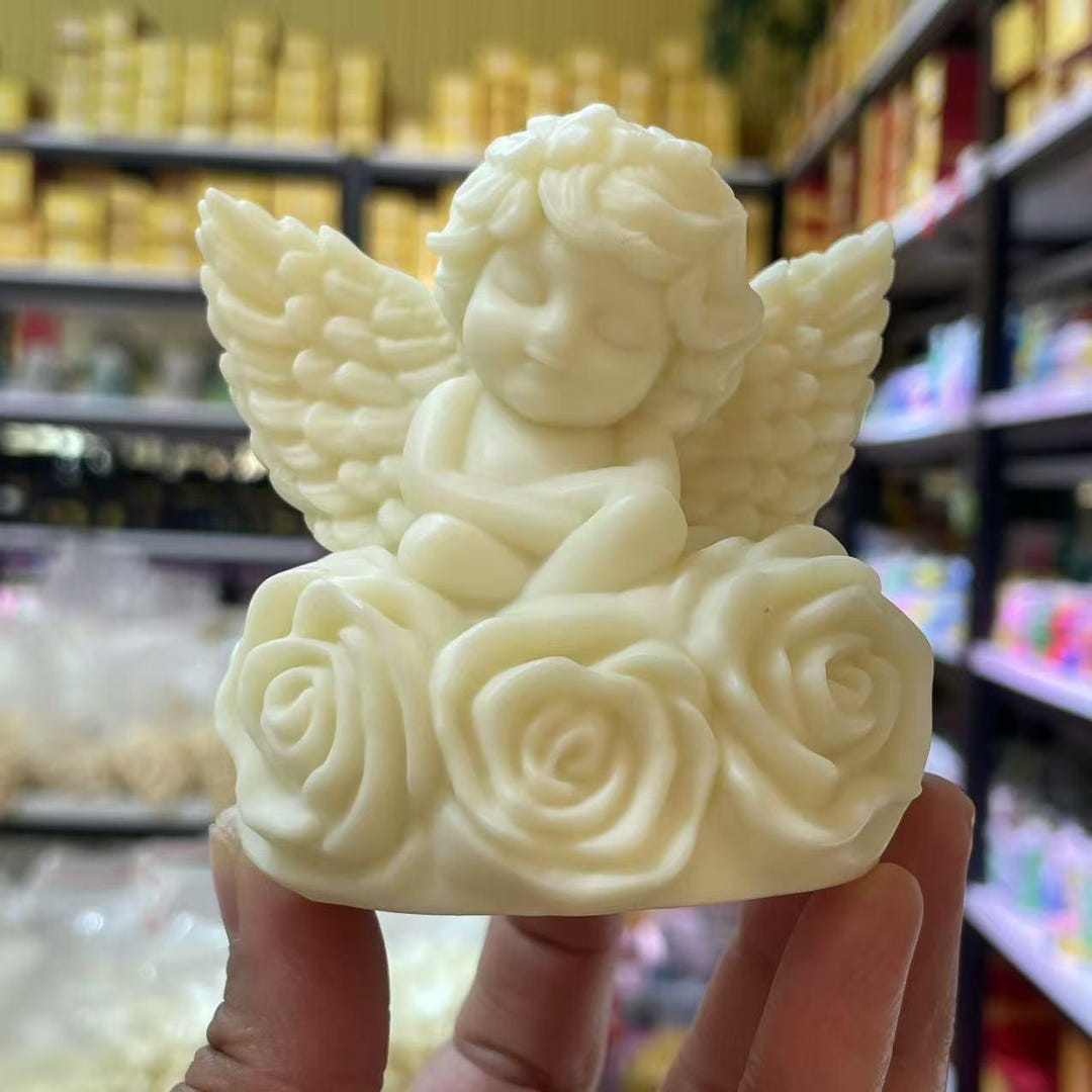 3" Hand Carved Tagua Nut Drag Angel, Ivory Nut Angel, Holiday Gift ...