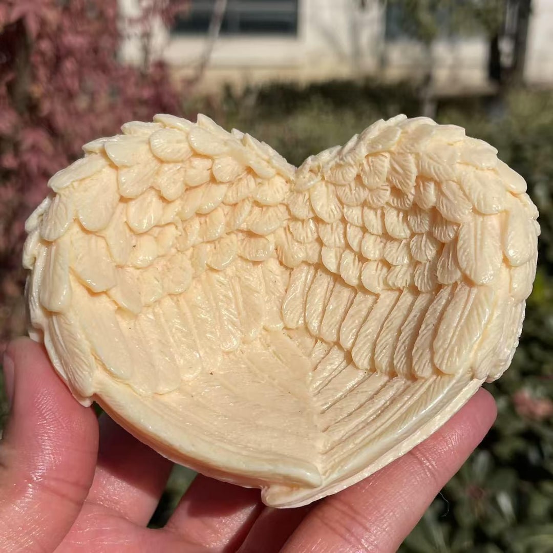 4" Hand Carved Tagua Nut Drag Wings, Ivory Nut Wings, Holiday Gift ...
