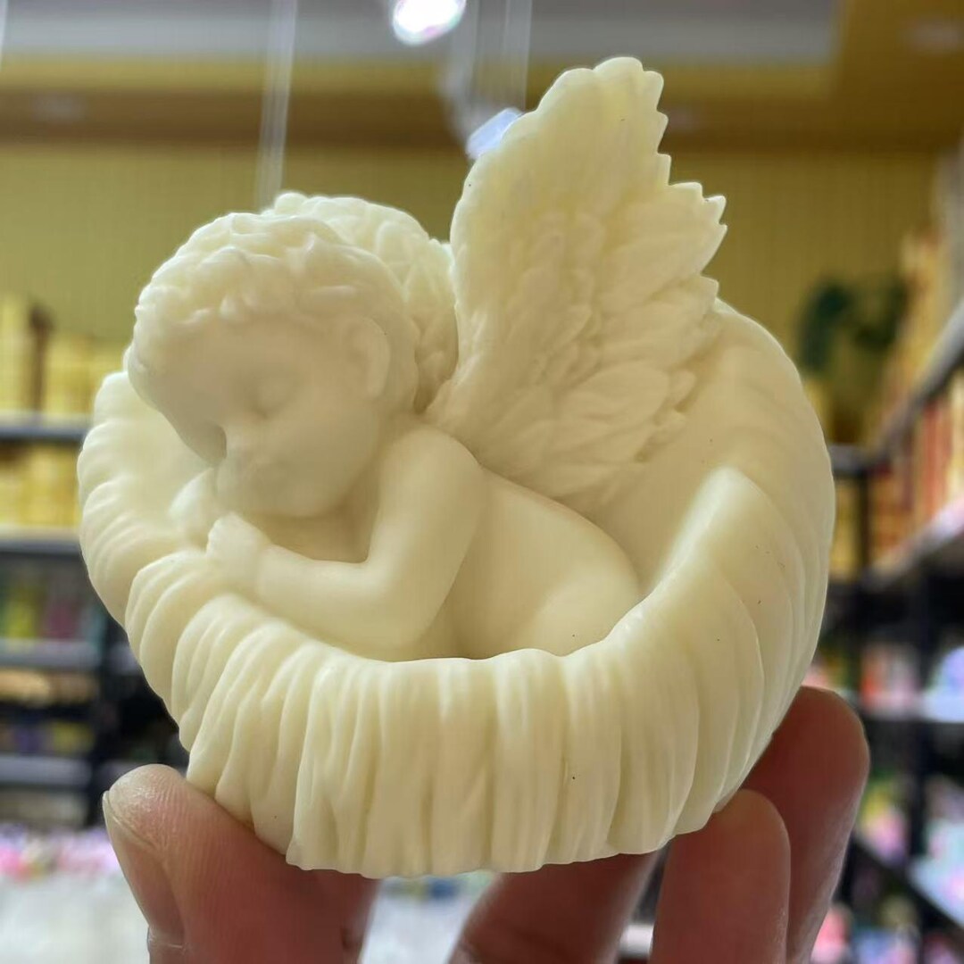 3" Hand Carved Tagua Nut Drag Angel, Ivory Nut Angel, Holiday Gift ...