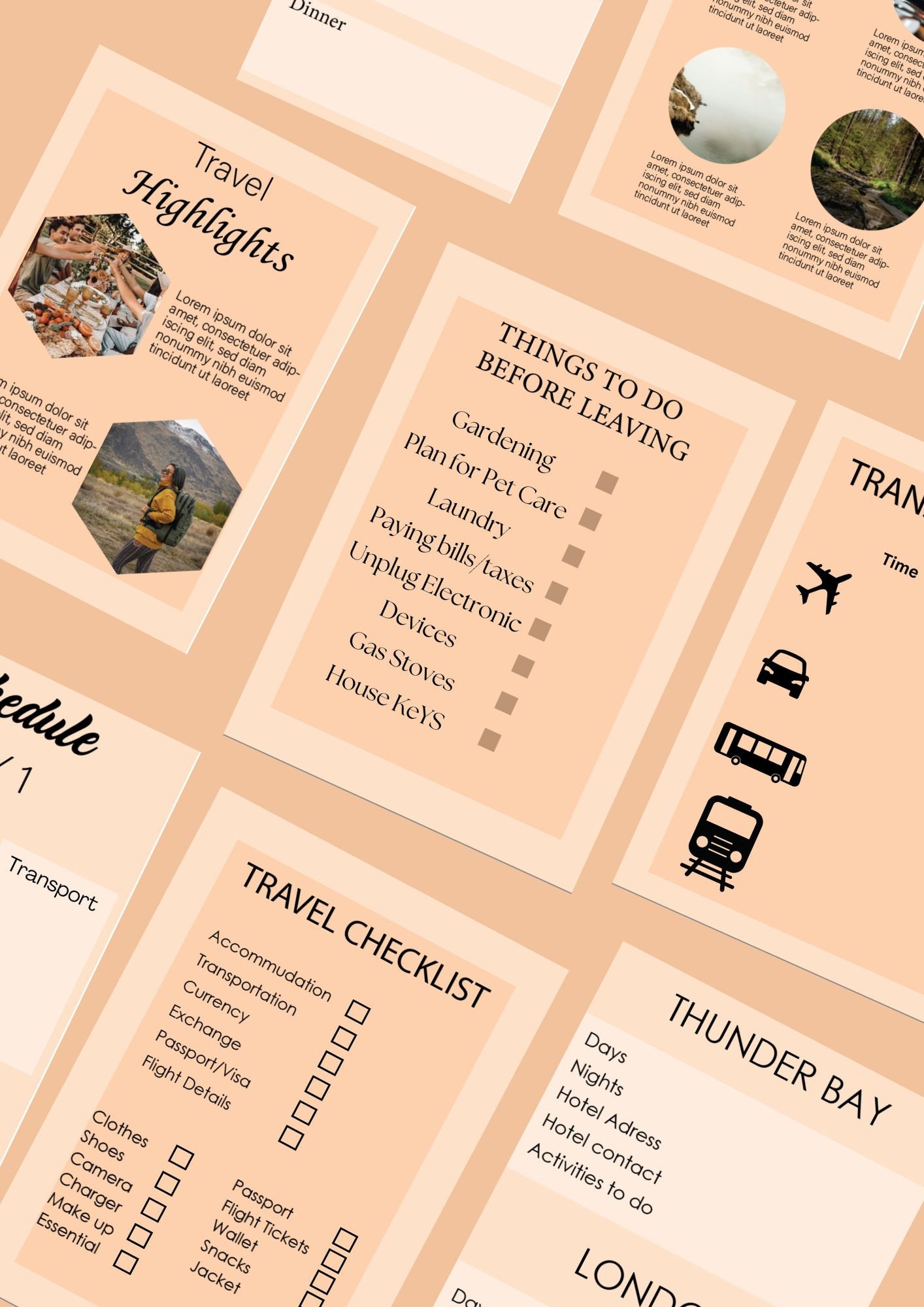 Travel Guide, Travel Journal, Editable Travel Itinerary Planner, A4 ...