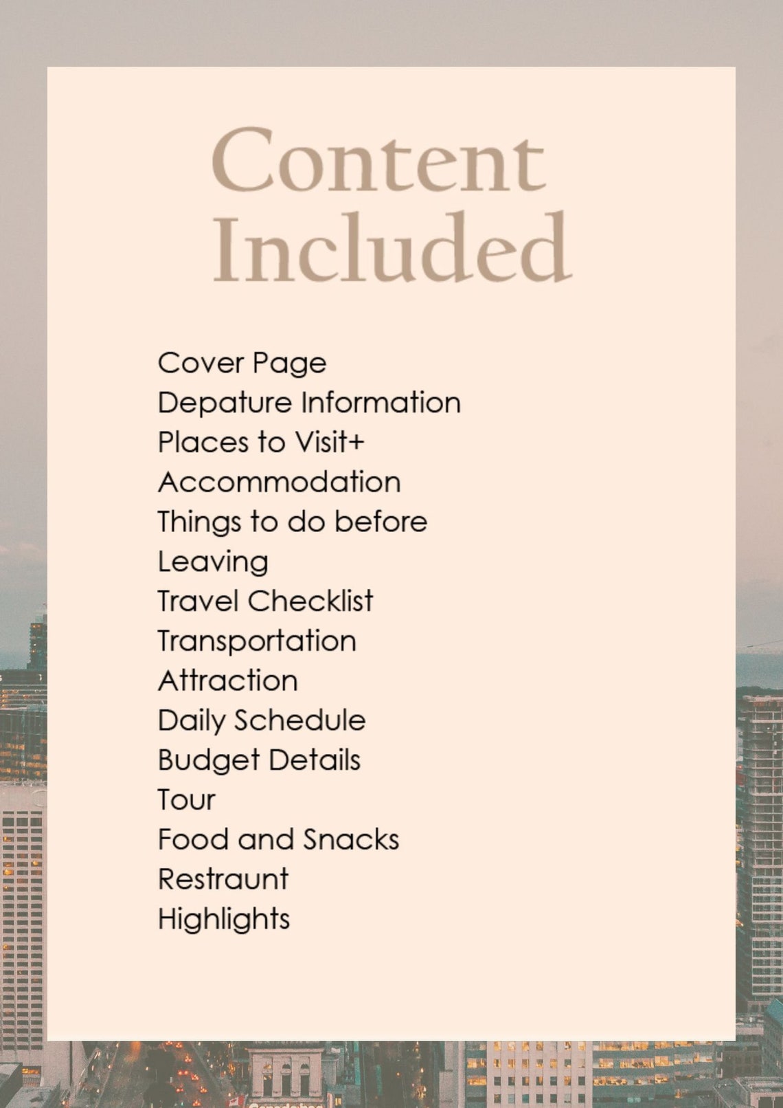 Travel Guide, Travel Journal, Editable Travel Itinerary Planner, A4 ...