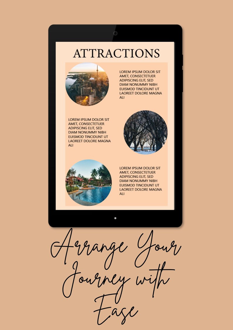 Travel Guide, Travel Journal, Editable Travel Itinerary Planner, A4 ...