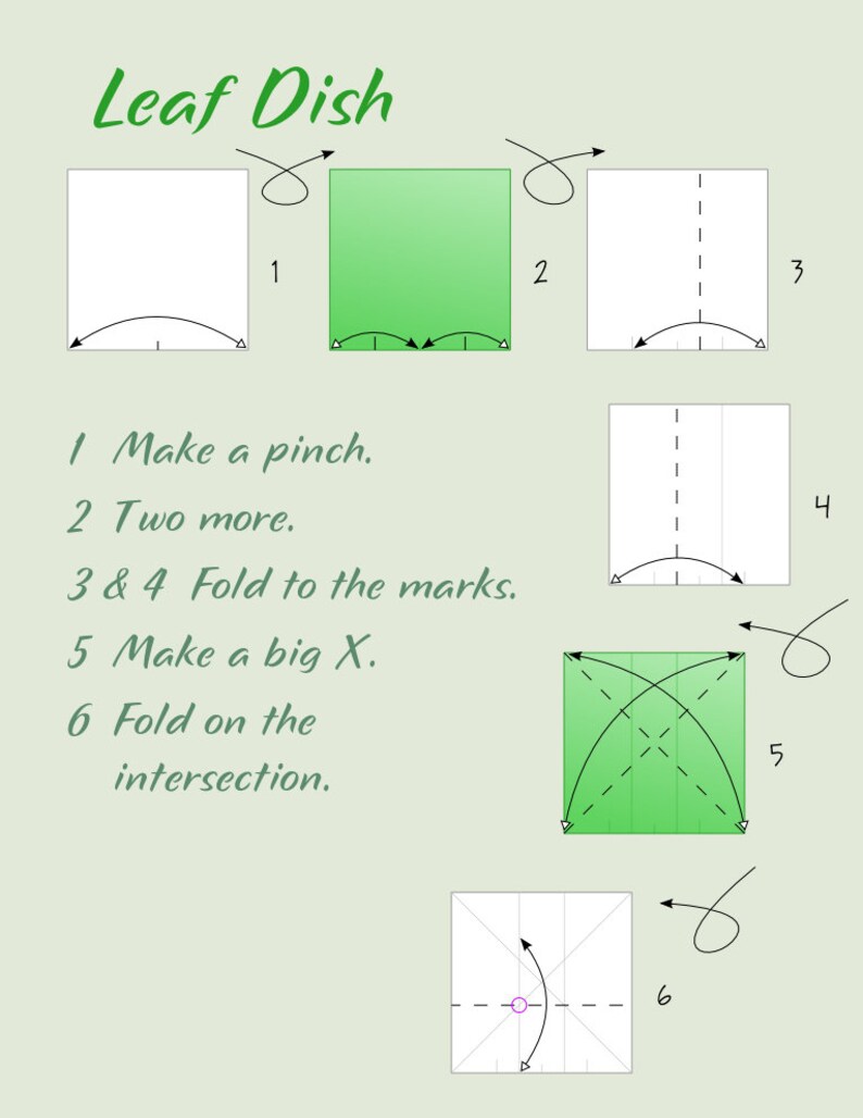 Origami Leaf Dish Tutorial PDF Booklet - Etsy