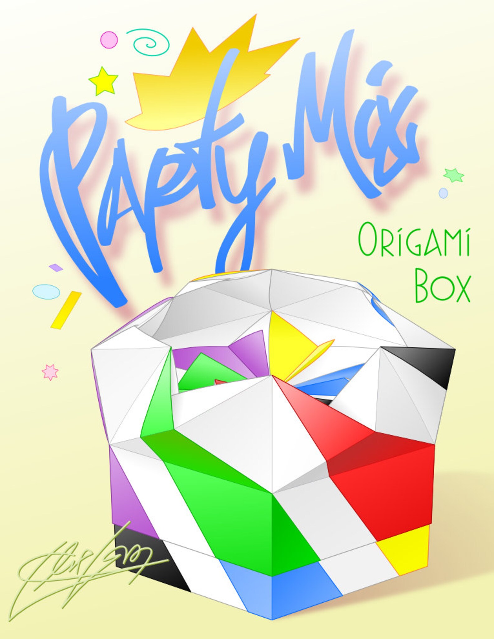 Origami Party Mix Box Tutorial PDF Booklet - Etsy