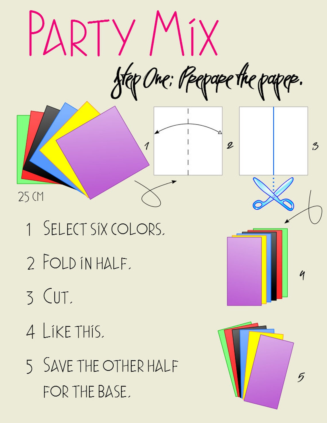 Origami Party Mix Box Tutorial PDF Booklet - Etsy