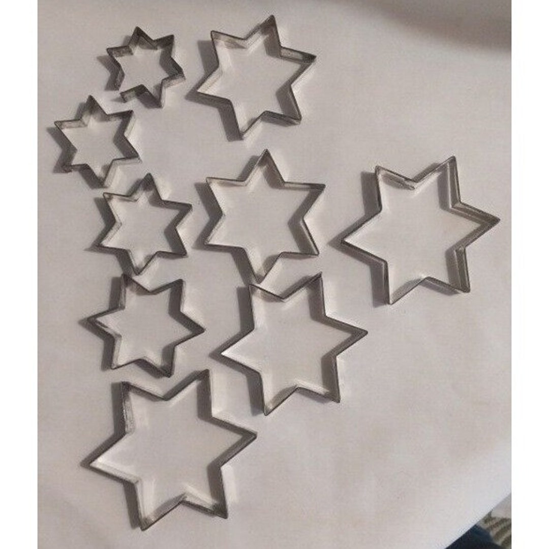 Lot of Eight Nesting Stars Metal Cookie Cutters in Original Box 1920's - Etsy