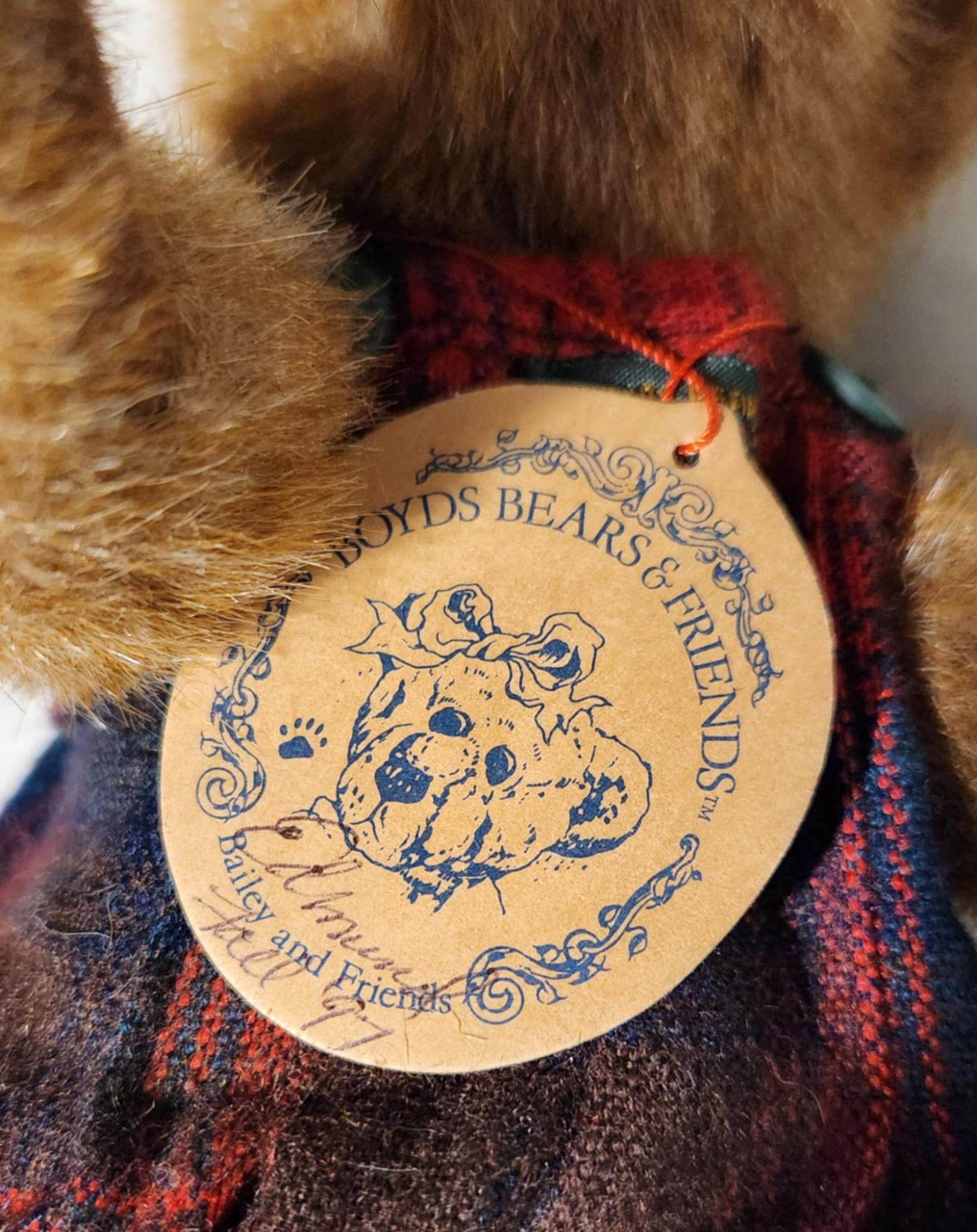Boyds Bears Edmund Fall 1997"bailey & Friends" Wearing Plaid Outfit - Etsy