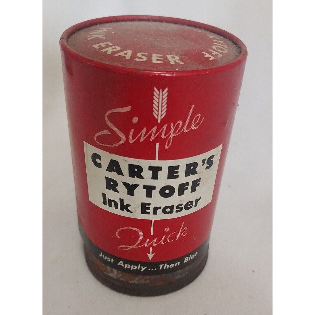 Vintage Carters RYTOFF Ink Eraser Tin 495 the Carter's Ink Co BOSTON ...