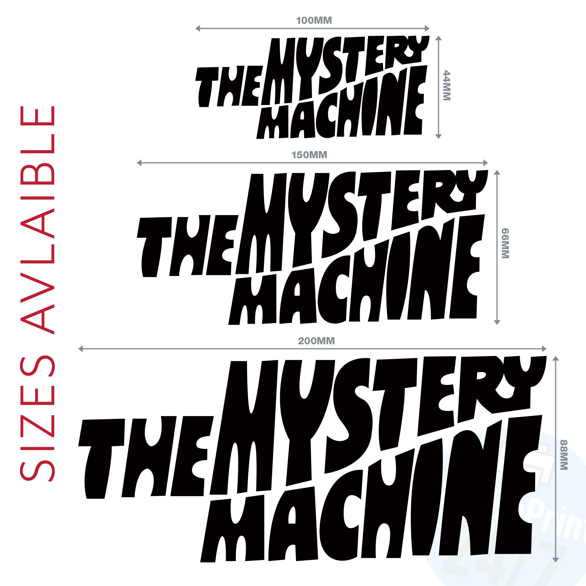 Mystery Machine Scooby Doo Window Bumper Van Laptop Sticker - 3 Sizes ...