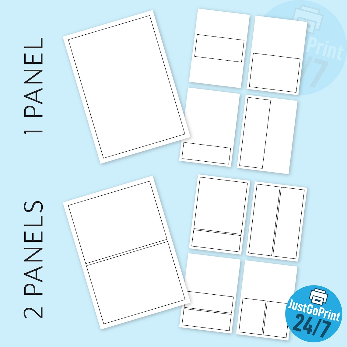 Basic Comic Book Panels With 50 A4 Printable Pages, Drawing Strips, Art ...