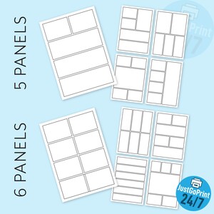 Basic Comic Book Panels With 50 A4 Printable Pages, Drawing Strips, Art ...