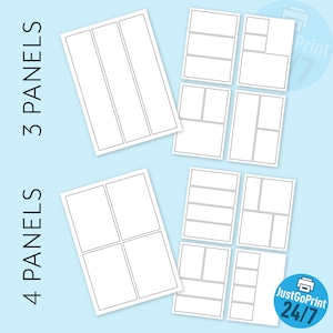 Basic Comic Book Panels With 50 A4 Printable Pages, Drawing Strips, Art ...
