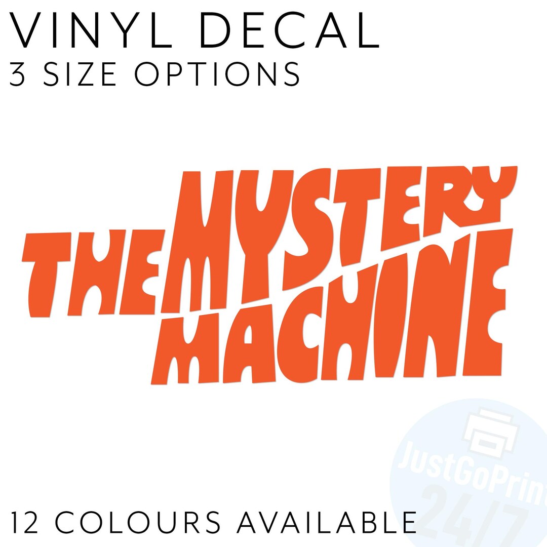 Mystery Machine Scooby Doo Window Bumper Van Laptop Sticker - 3 Sizes ...