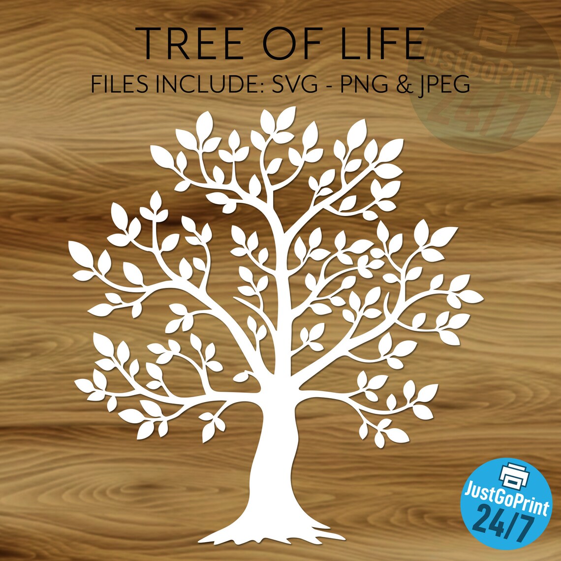 Tree of Life SVG Tree Silhouette SVG Silhouette Jpg Png Svg Hand Drawn ...