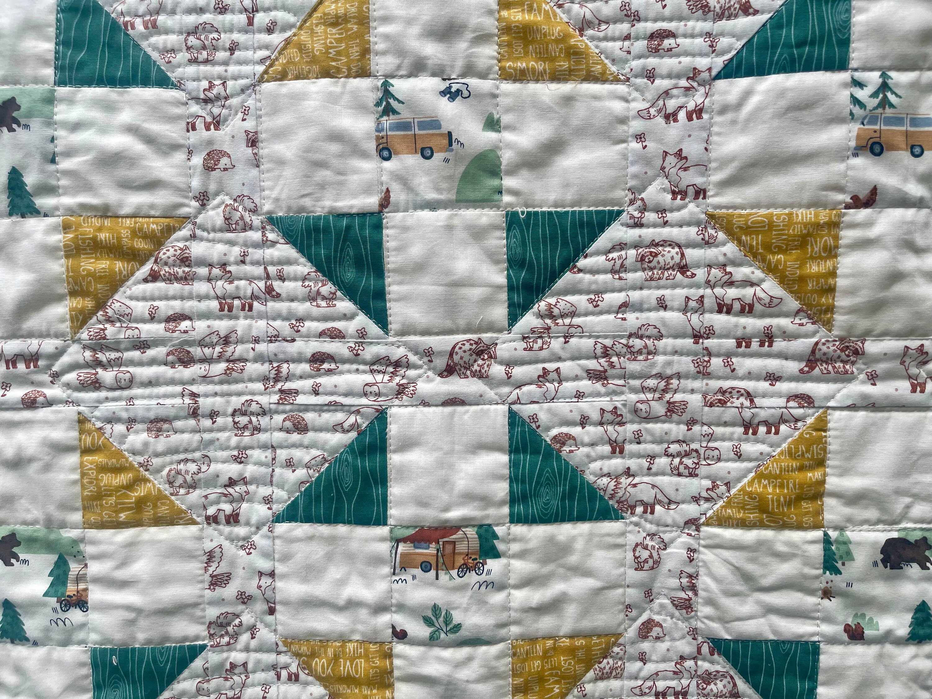 Adorable Woodland Creature Camping Baby Crib Shoo Fly Quilt - Etsy