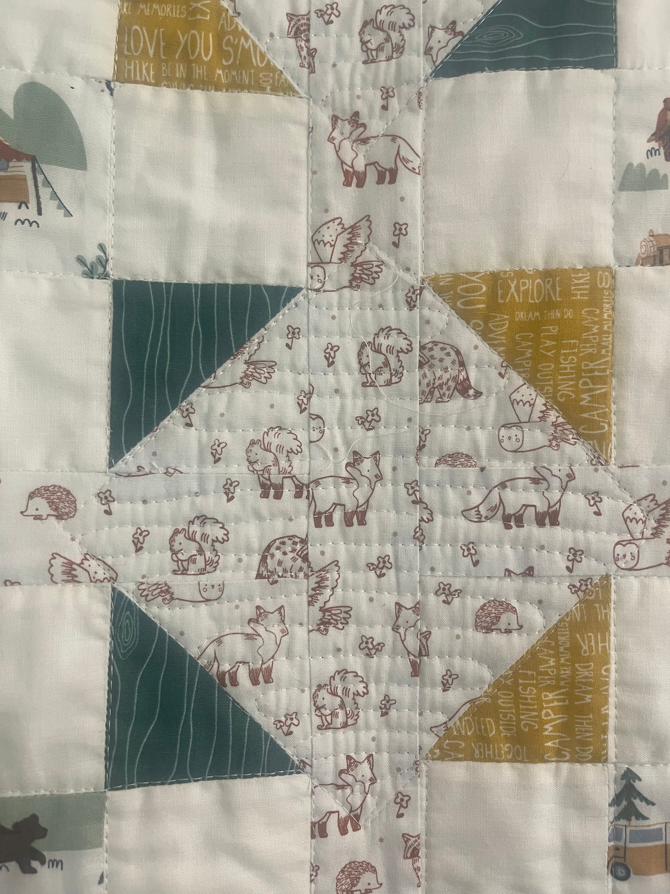 Adorable Woodland Creature Camping Baby Crib Shoo Fly Quilt - Etsy