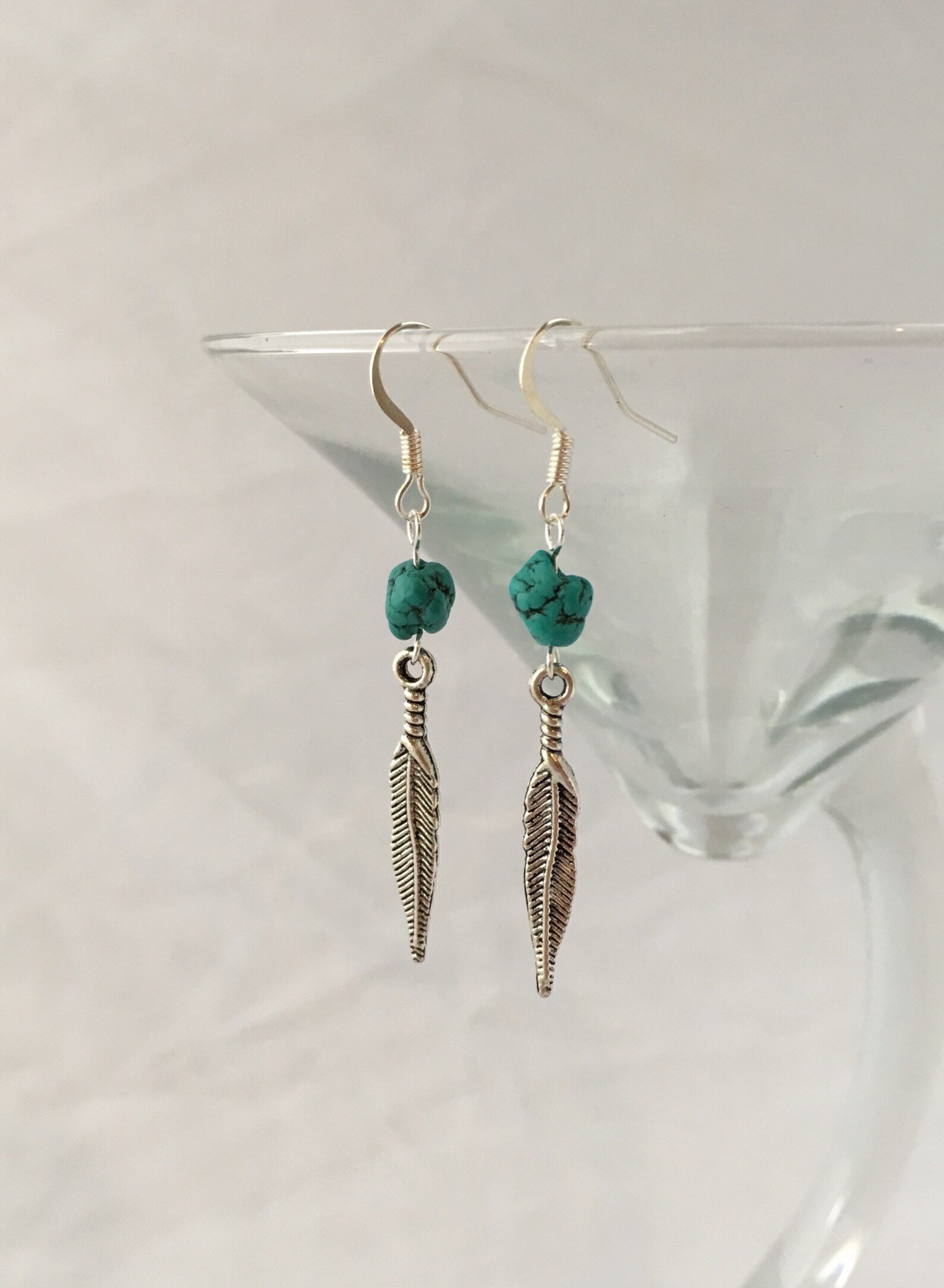 Turquoise and Feathers - Etsy