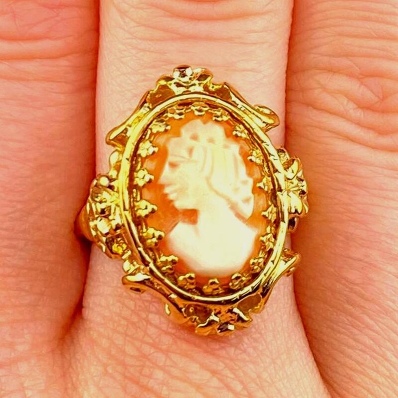 Carved Shell Ring - Etsy