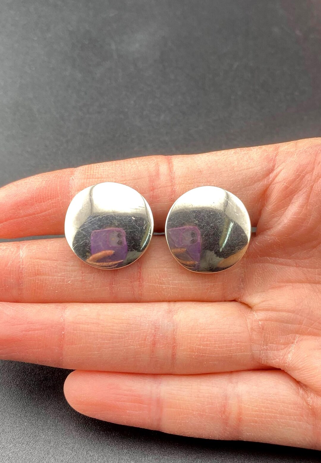 Vintage CPR Mexico Sterling Silver Round Cuff Links - Etsy